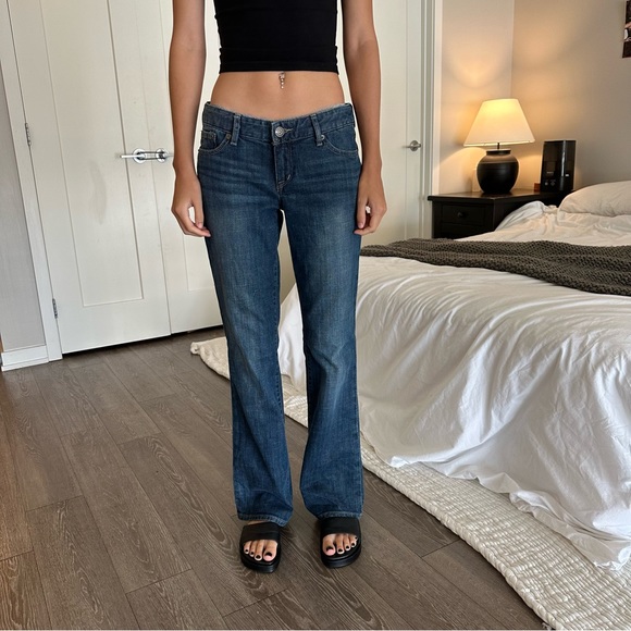 American Vintage | Jeans | Vintage 9s Y2k Blue Low Rise Flare Bootcut ...
